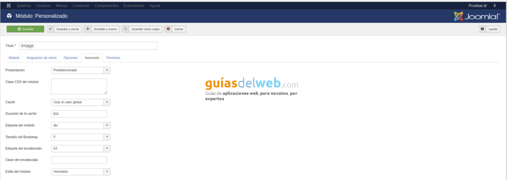 ?Cómo insertar una imagen con el módulo imagen en Joomla